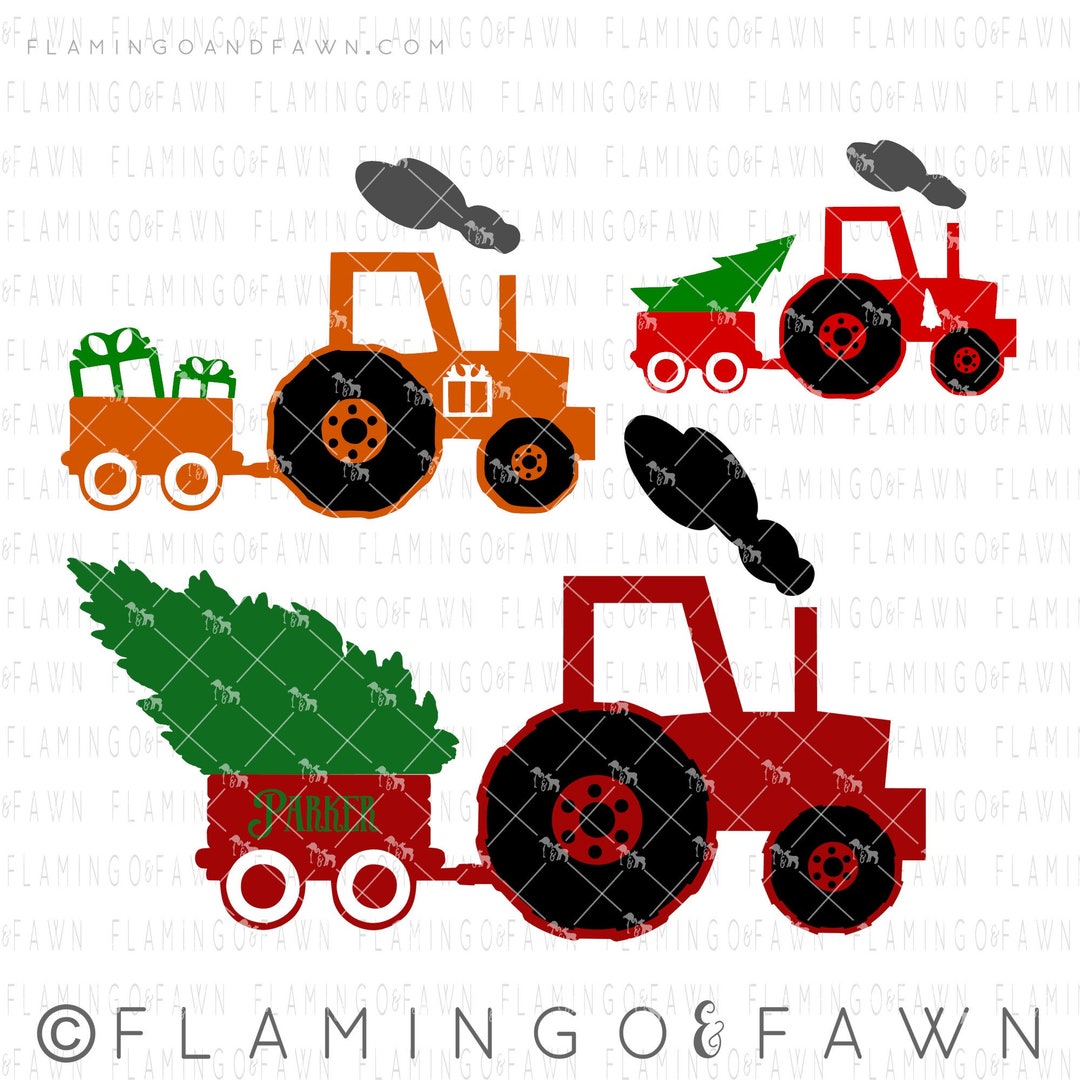 Christmas Tractor Svg for Boys Shirt, Svg Christmas, Christmas Tractor ...