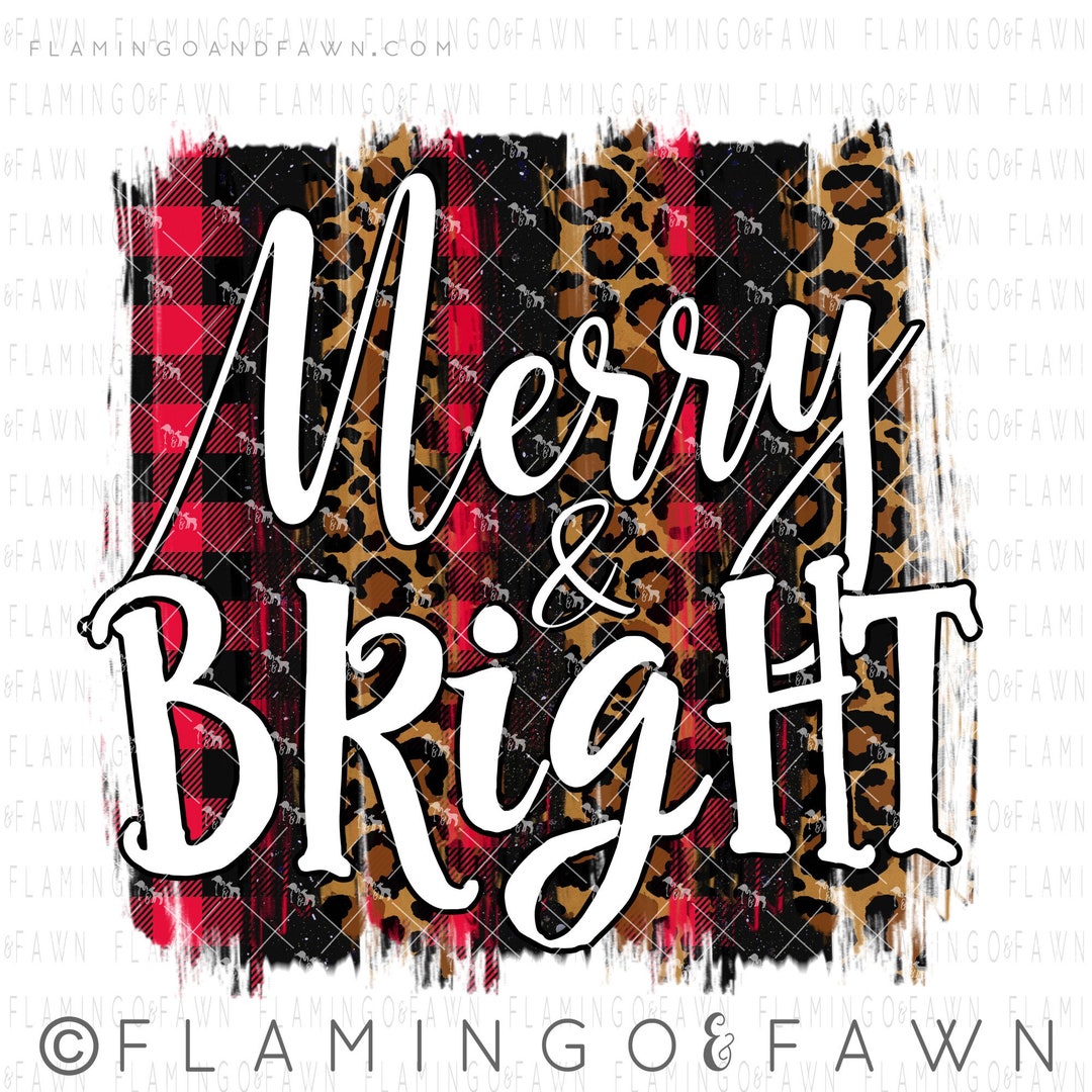 Merry Christmas Leopard Print Sublimation Design Download, Christmas ...