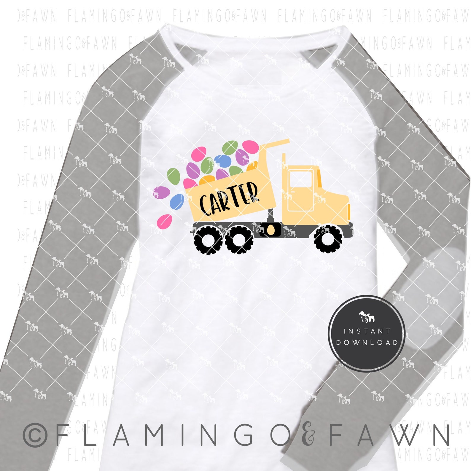 Boy Easter Svg Dump Truck Svg Easter Svg Files Easter Boy | Etsy