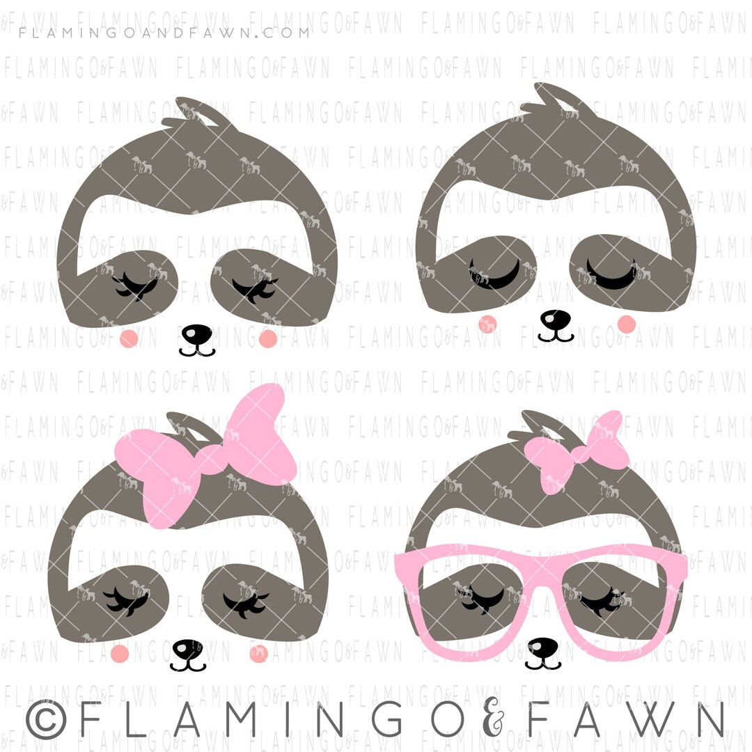 Sloth Face Svg, Sloth Head Svg, Sloth Bundle Svg Cutting Files, Sloth ...