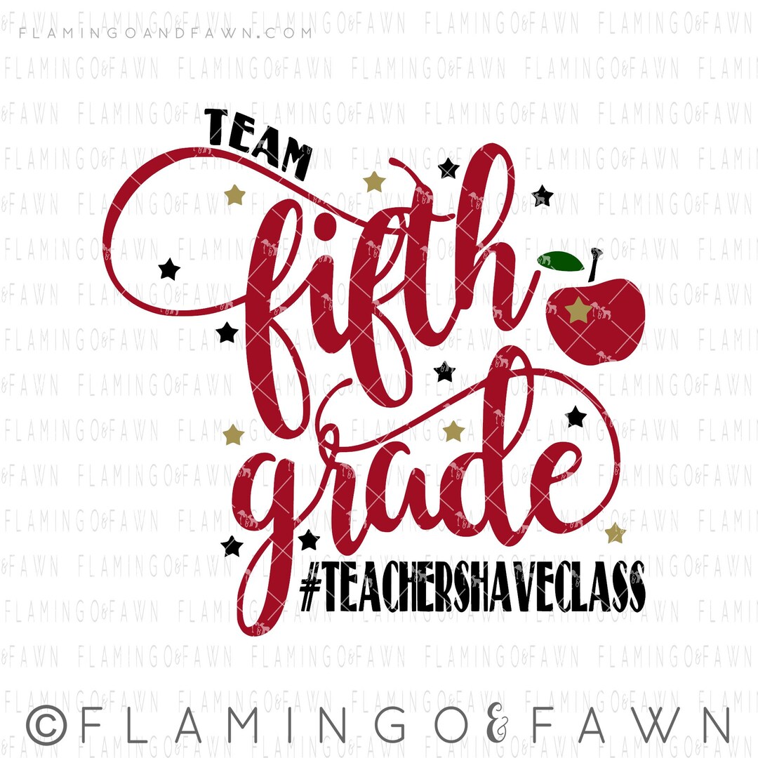 5th Grade Teacher Svg, Fifth Grade Teacher Svg, 5th Grade Svg, Fifth ...