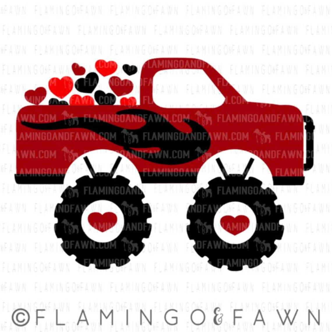 Monster Truck Valentine Svg, Boy Valentine Svg, Monster Truck Svg ...