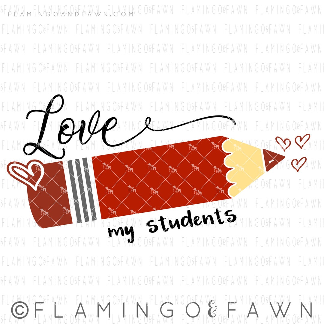 Teacher Pencil Svg, Teacher Valentines Svg Files for Shirt, Valentines ...