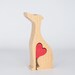 Apricot Cockapoo Small Figurine, Wooden Dog Statue With Engraved Love ...