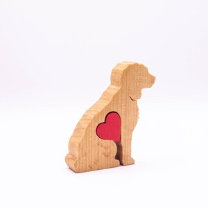 Apricot Cockapoo Small Figurine, Wooden Dog Statue With Engraved Love ...