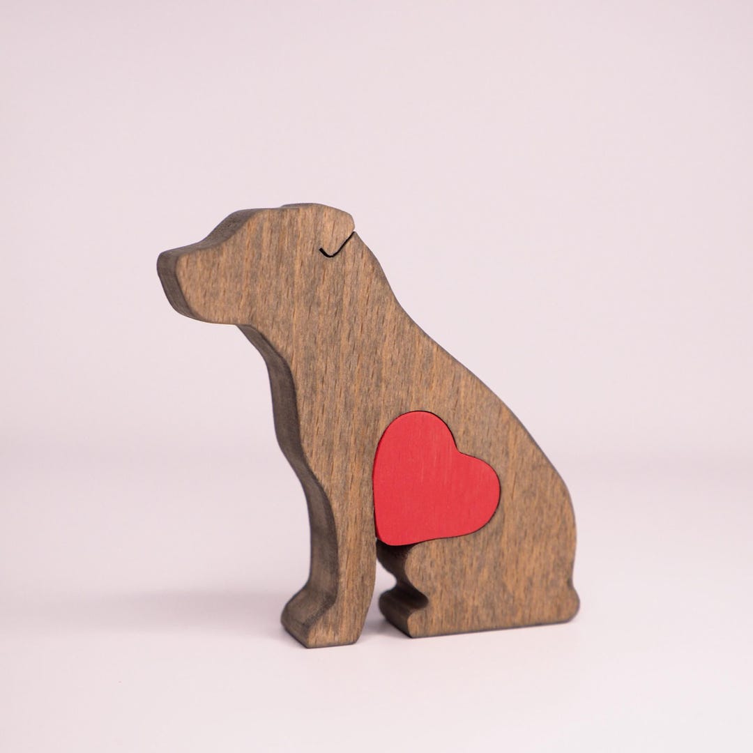 Figura de madera de Staffordshire Bull Terrier personalizada, regalo ...
