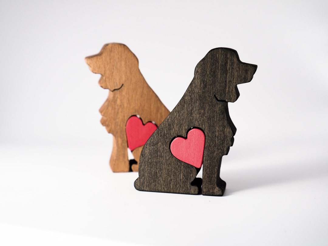Personalised Springer Spaniel Figurine, Wooden English Springer Spaniel ...