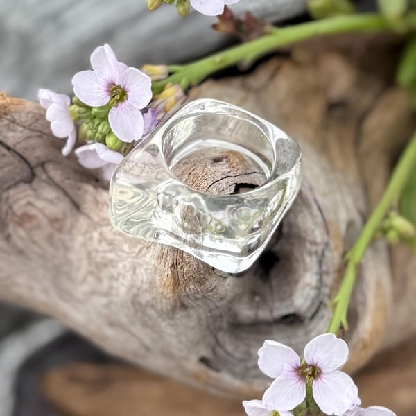 Clear Resin Ring - Etsy