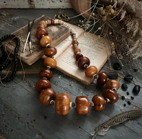 1800's Antique African west engraved Mali Bronze Mani… - Gem