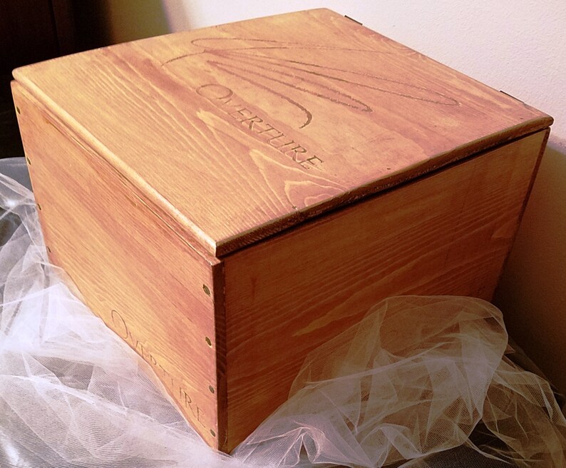 Wedding Card Box/ Memory Box / Time Capsule From Wood Wine - Etsy