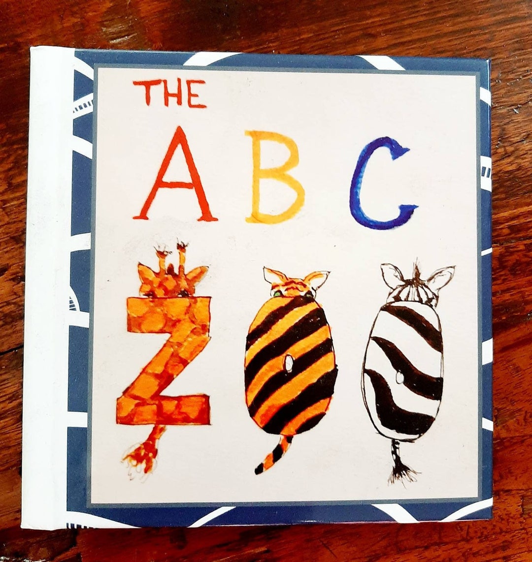 ABC Zoo Book, Original Watercolor Alphabet Animals - Etsy