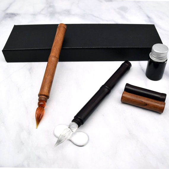 Wooden Glass Dip Pen Set Calligraphy Pen Mother's Day | Etsy