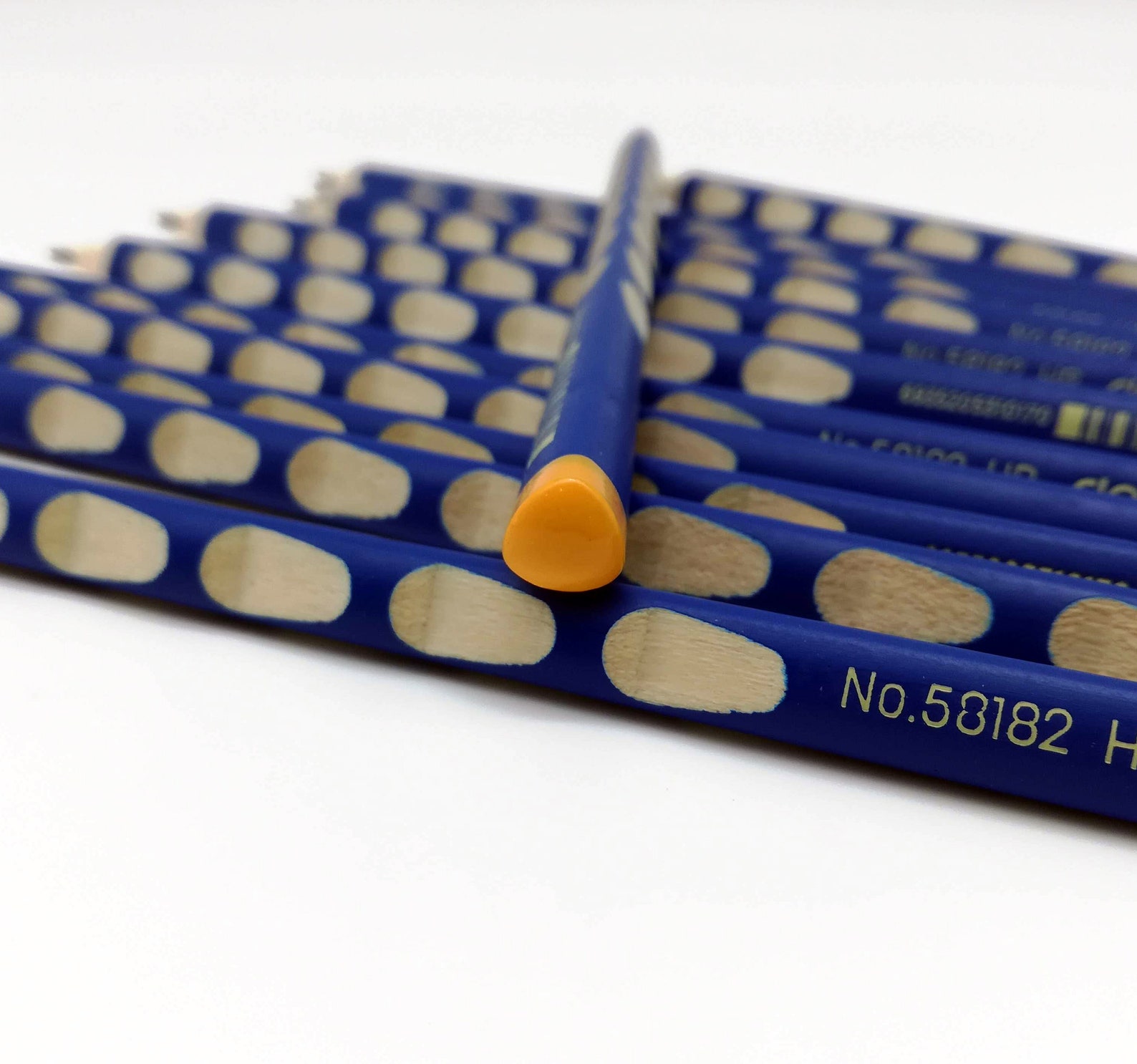 HB Triangle Pencils With Pencil Grips Help Children Writing - Etsy