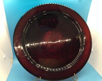 Ruby Red Platter - Etsy
