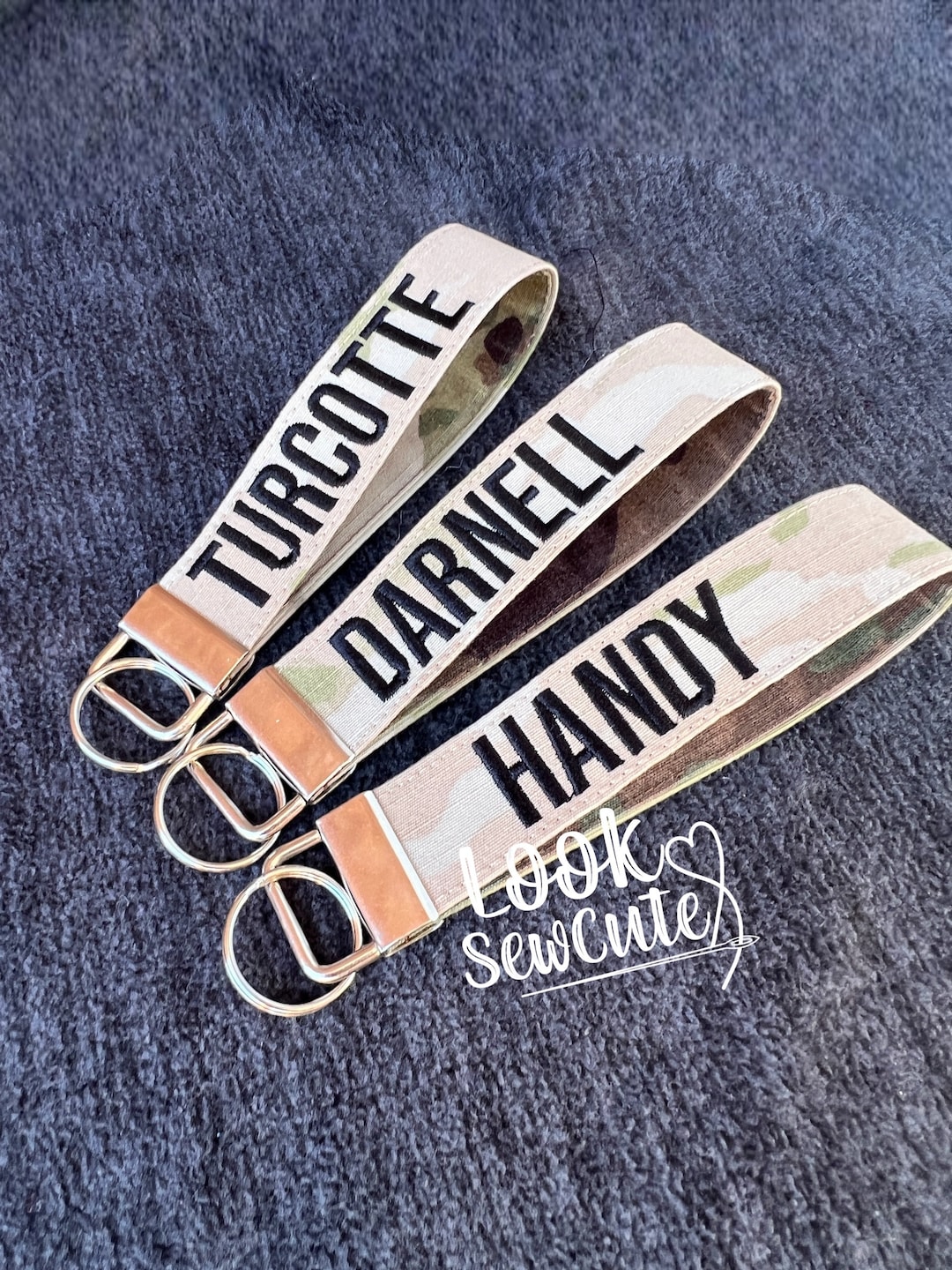 Military Keychain Wristlet, Personalized Military Gift, Key Fob ...