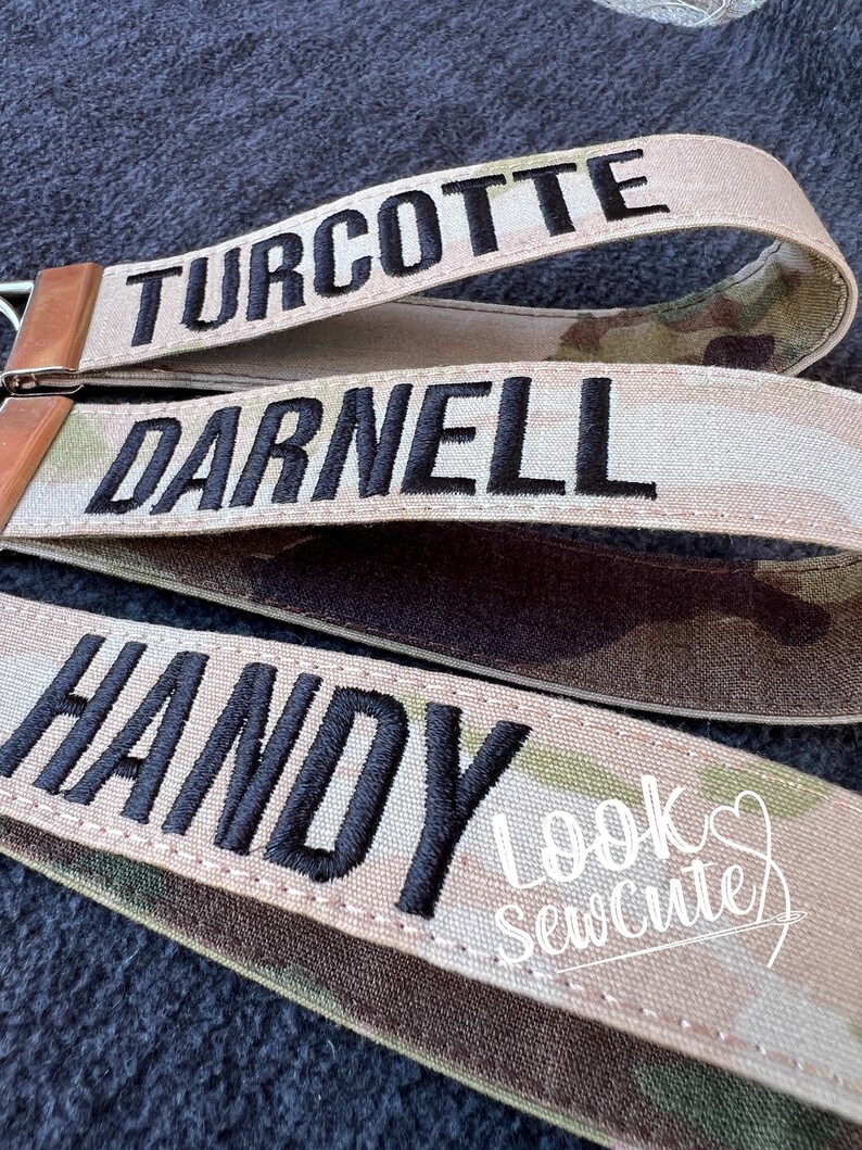 Military Keychain Wristlet, Personalized Military Gift, Monogram Key ...