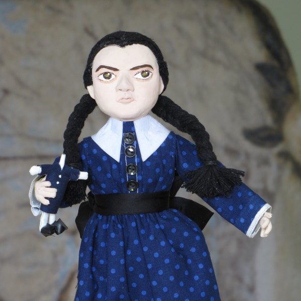 Wednesday Addams Ooak Doll - Etsy