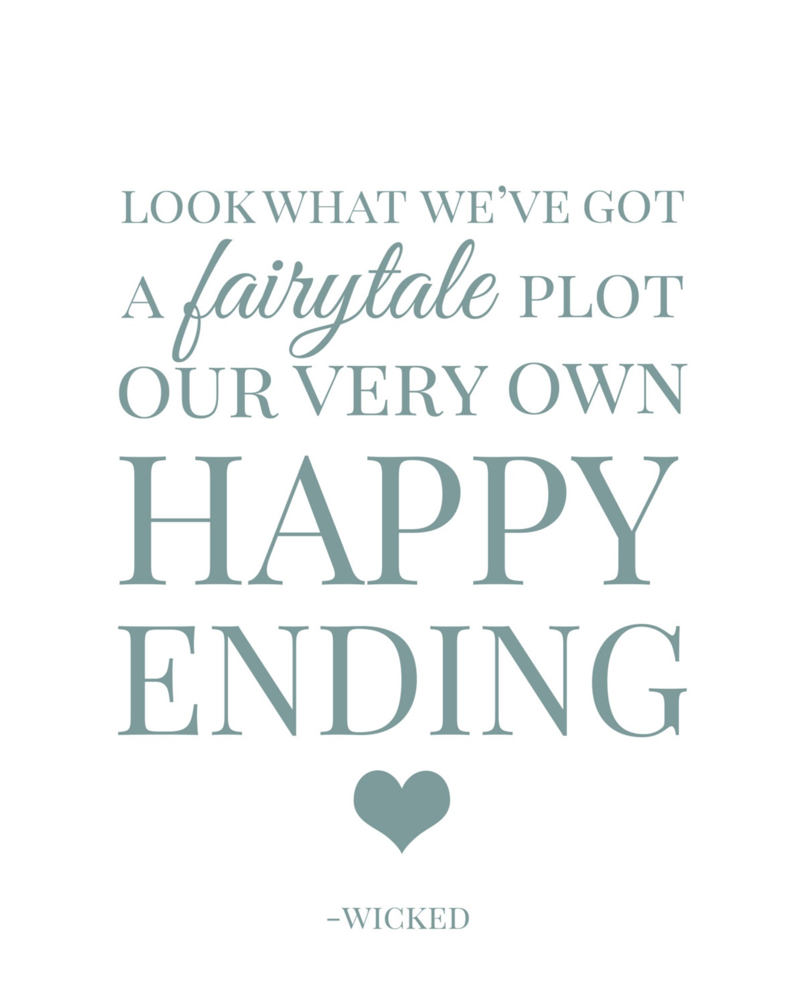 Wicked: Thank Goodness Broadway Musical Theatre Typography - Etsy