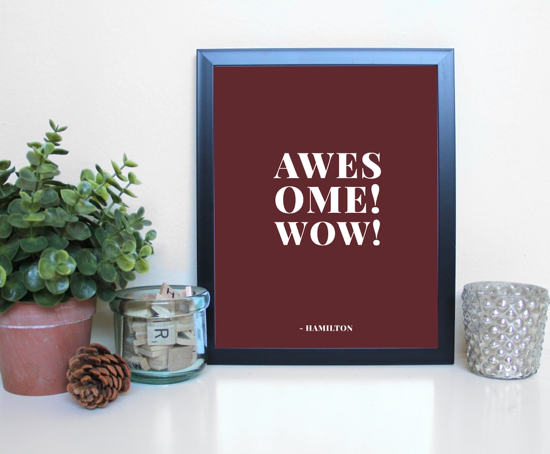 Hamilton: Awesome Wow, Teatro Musical, Broadway, Tipografía imprimible ...