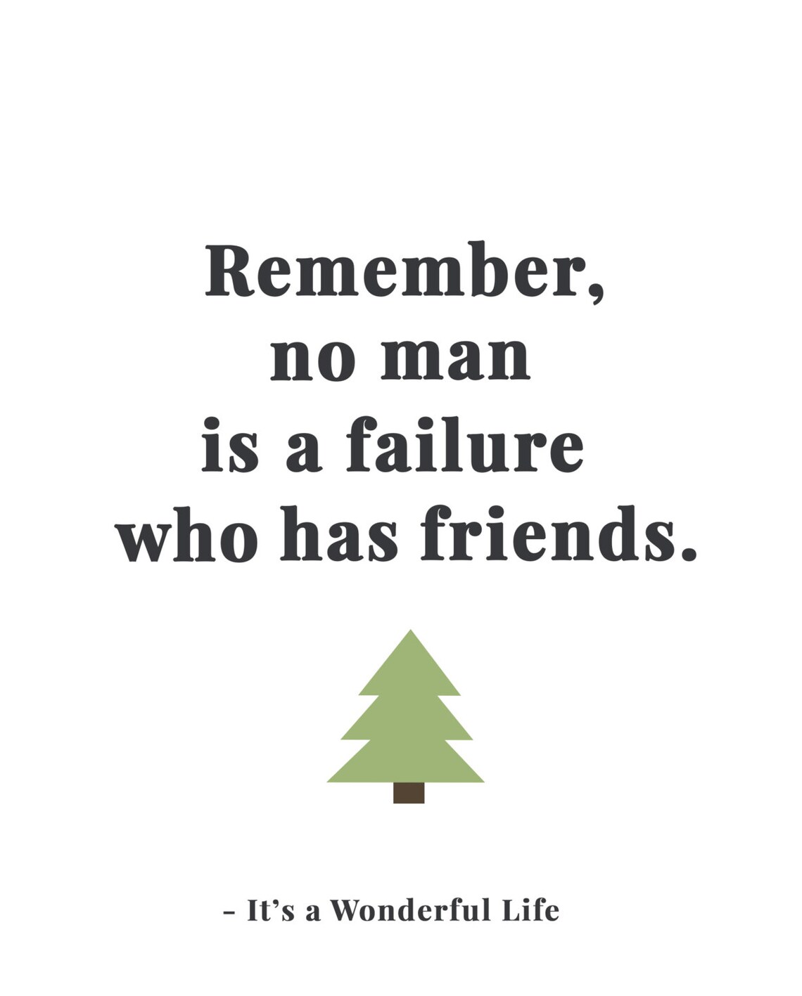 It's a Wonderful Life: No Man is a Failure, Film, Movies, Typography ...