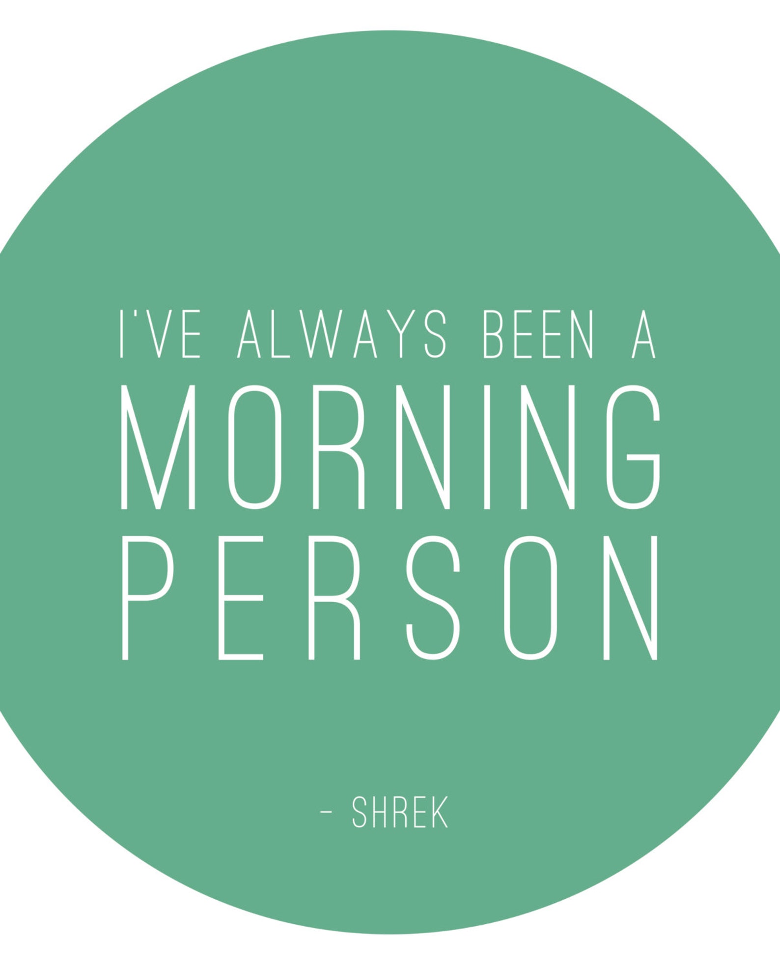 Shrek: Morning Person, Broadway, Musical Theatre, Typography Printable ...