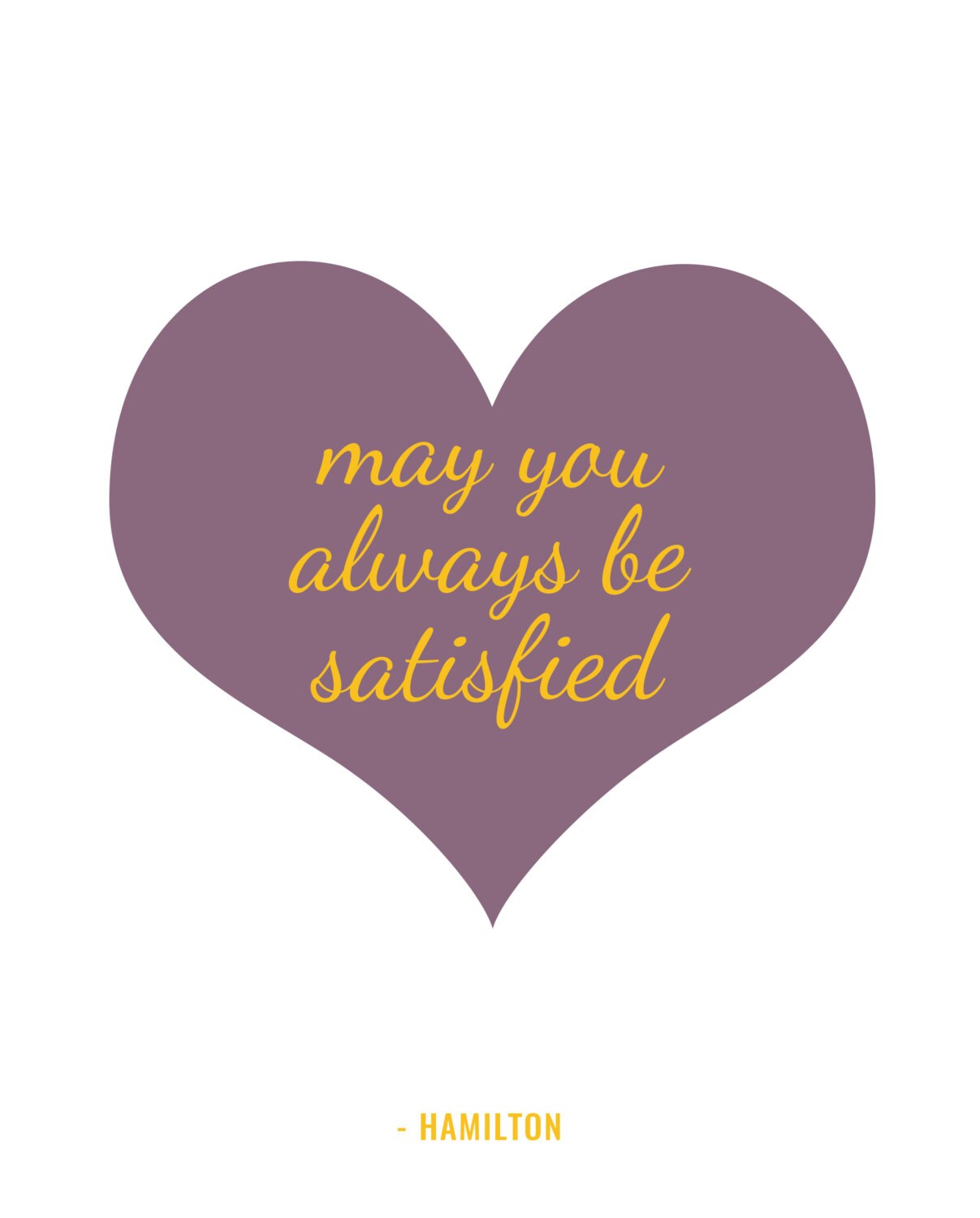Hamilton: Satisfied, Musical Theatre, Broadway, Typography Printable ...