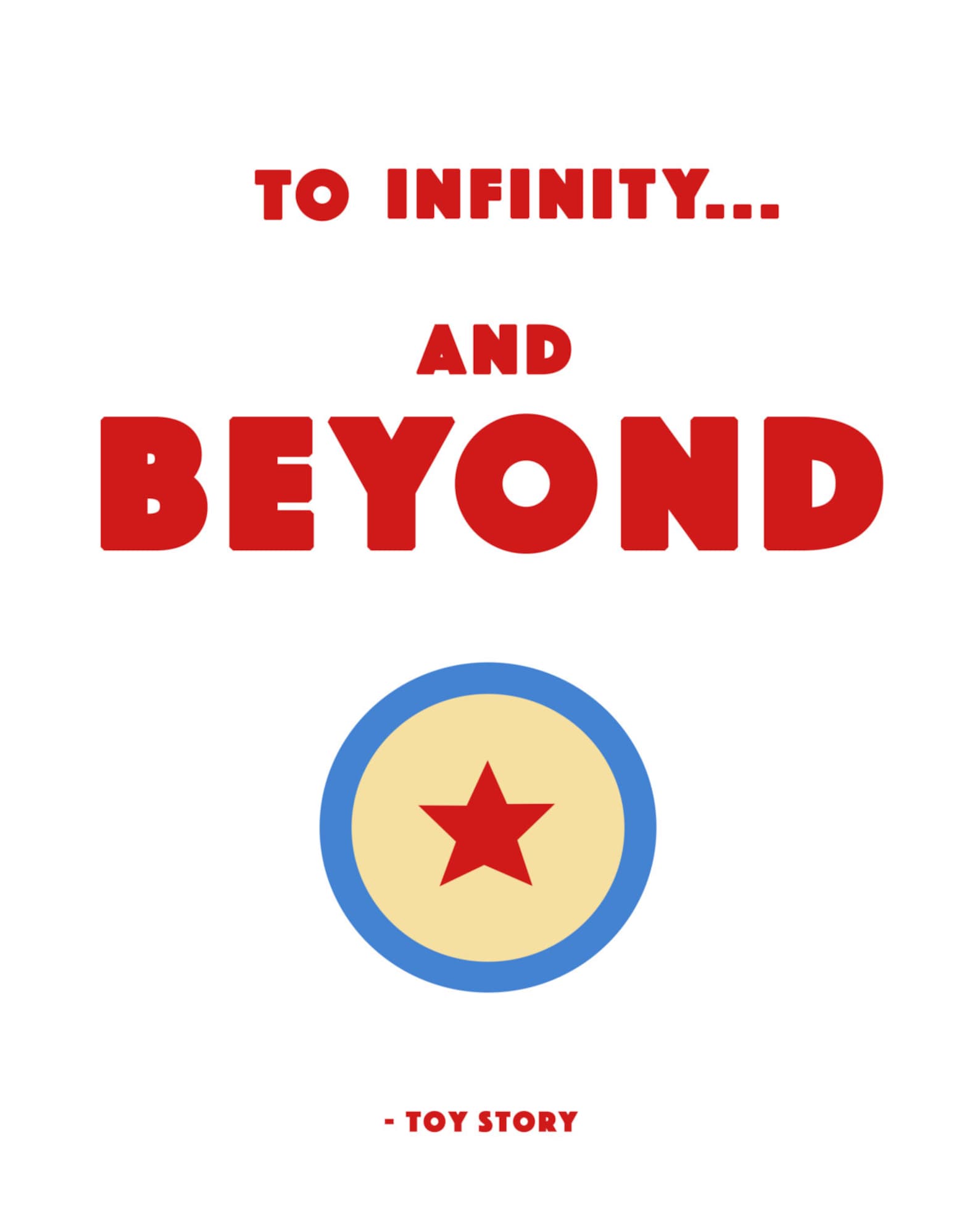 Toy Story: to Infinity and Beyond, Film, Movies, Typography Printable ...