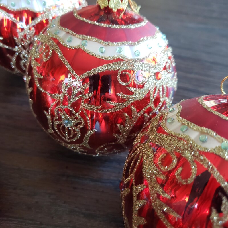 Red Ball Ornament - Etsy