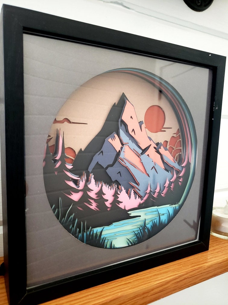 Diorama Shadow Box - Mountains - Etsy