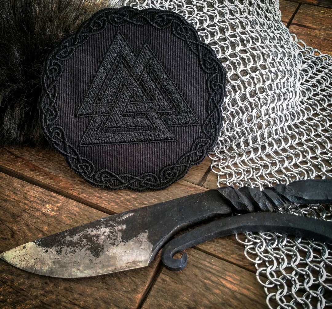 Black Magic Valknut Norse Knotwork Viking Patch Valkyrie Heathen ...