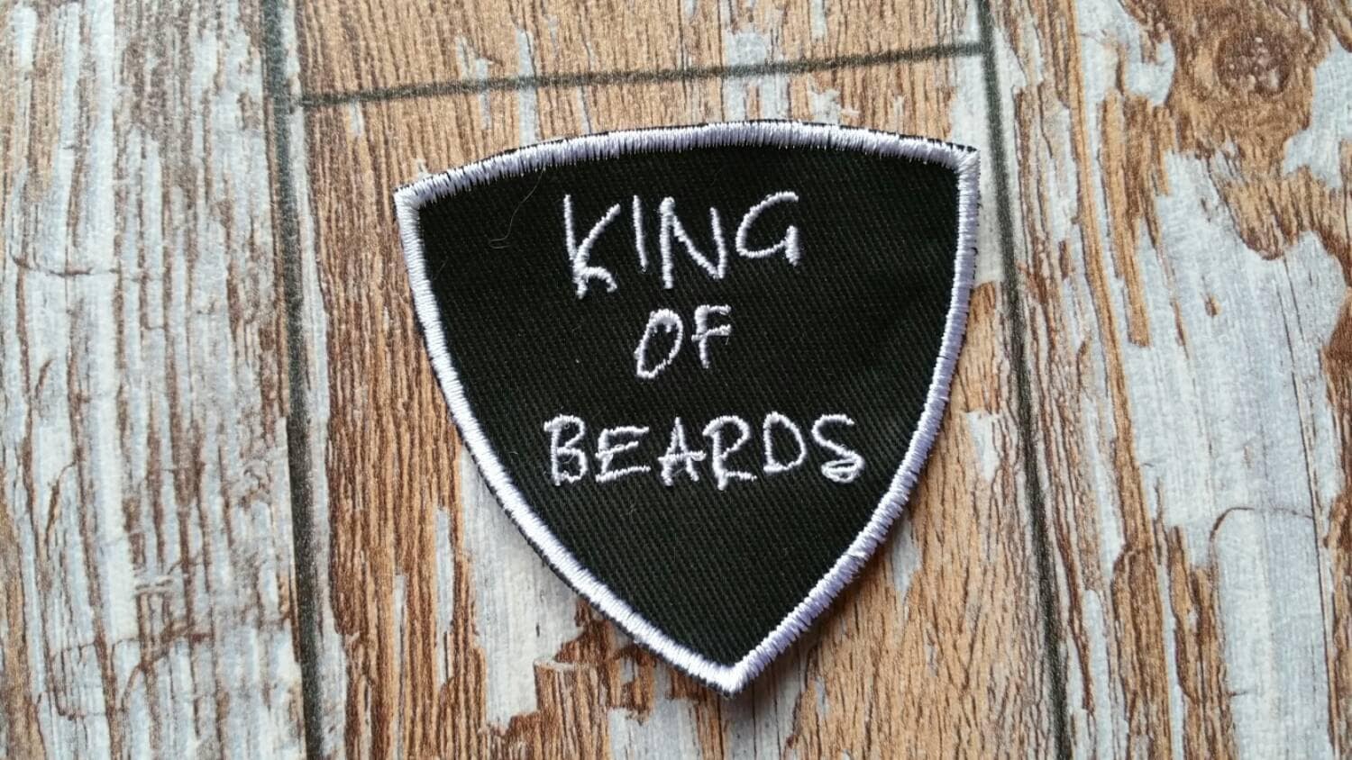 King of Beards Patch Funny Embroidered Mens Badge Biker Beard | Etsy