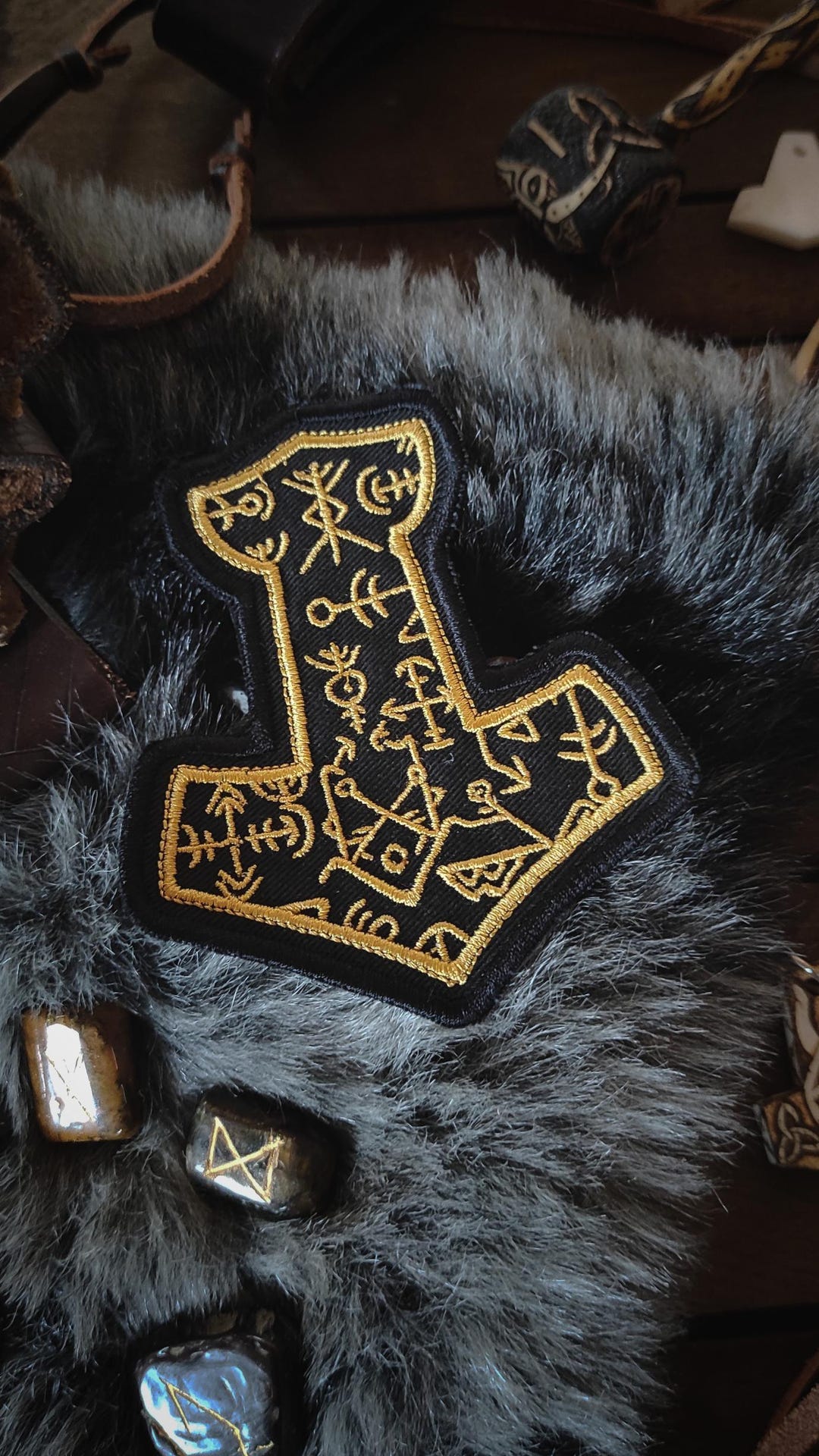 Draupnir Mystic Mjölnir Thor’s Hammer Patch | Norse Heathen Protection ...
