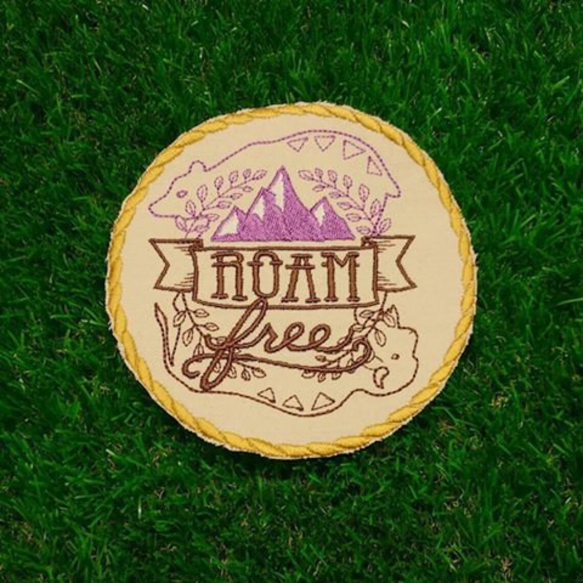 Roam Free! Adventure Patch Embroidered Travelling Badge Gap Year Summer ...