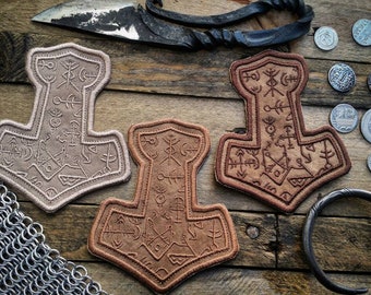 Mystic Mjolnir Patches Thor's Hammer Badge Heathen Viking | Etsy UK