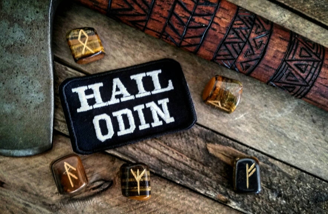 Hail Odin Embroidered Heathen Patch Viking Biker Norse Pagan - Etsy
