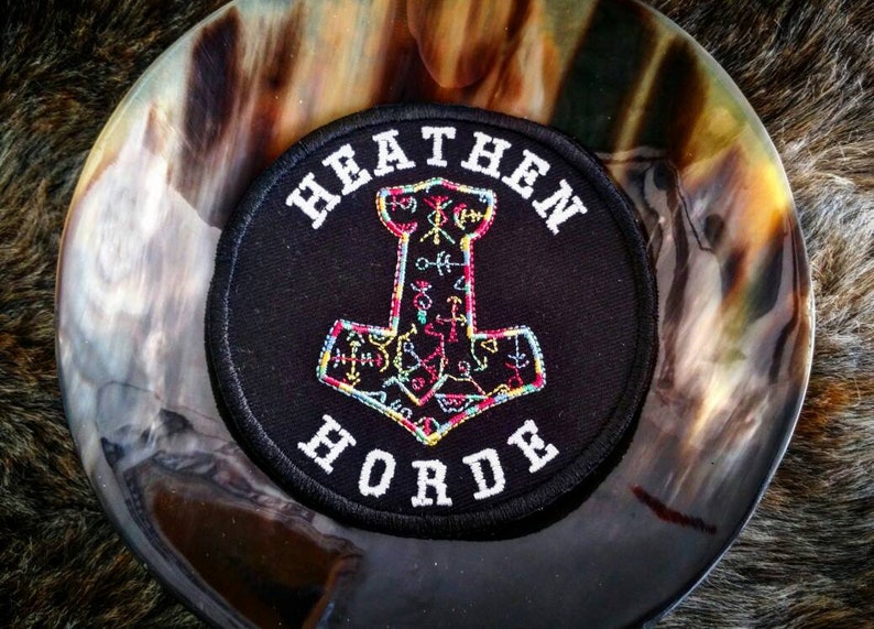 Heathen Horde Mystic Mjolnir Patches Thor's Hammer Badge - Etsy
