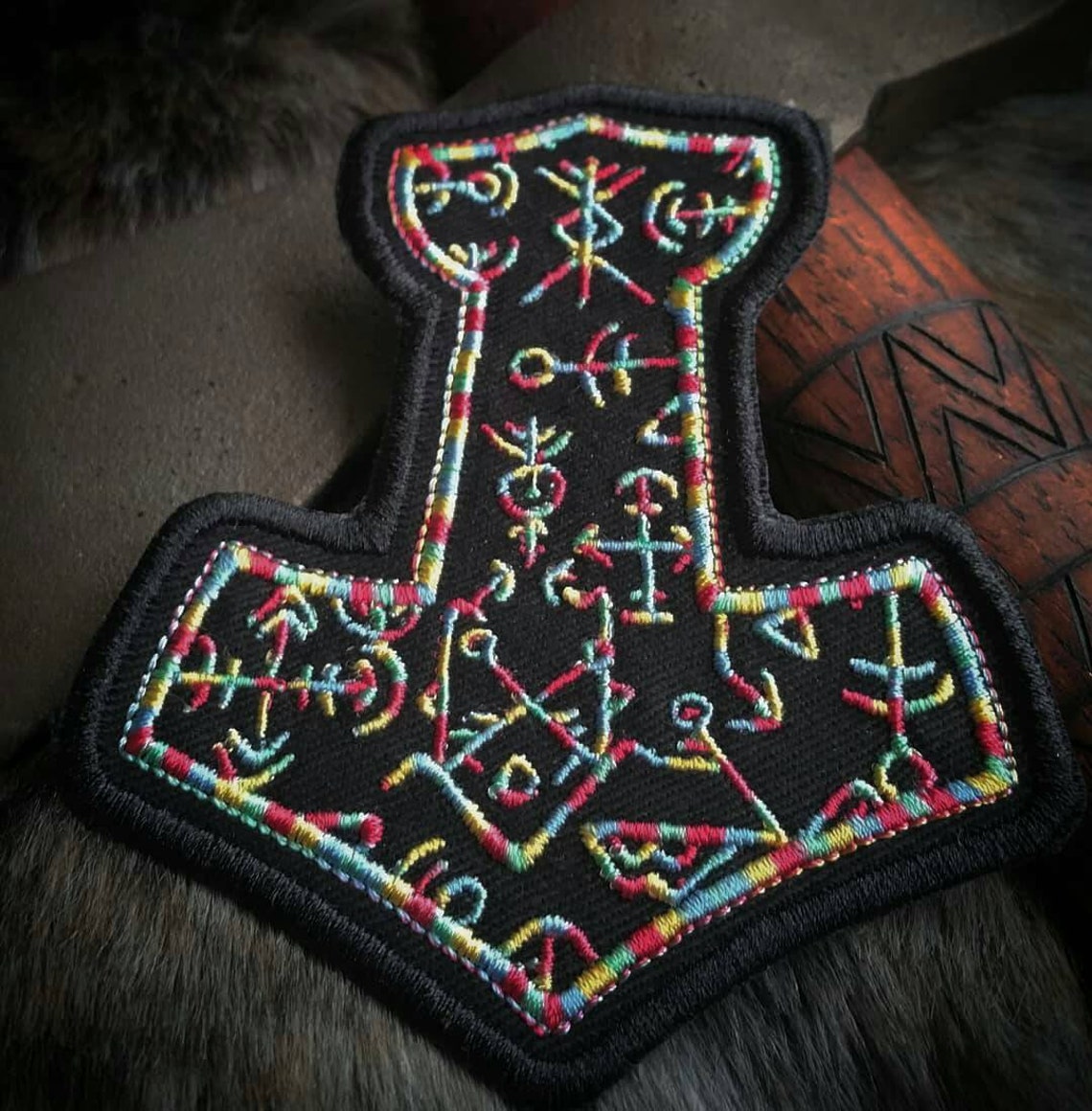 Mystic Mjolnir Patches Thor's Hammer Badge Heathen Viking - Etsy