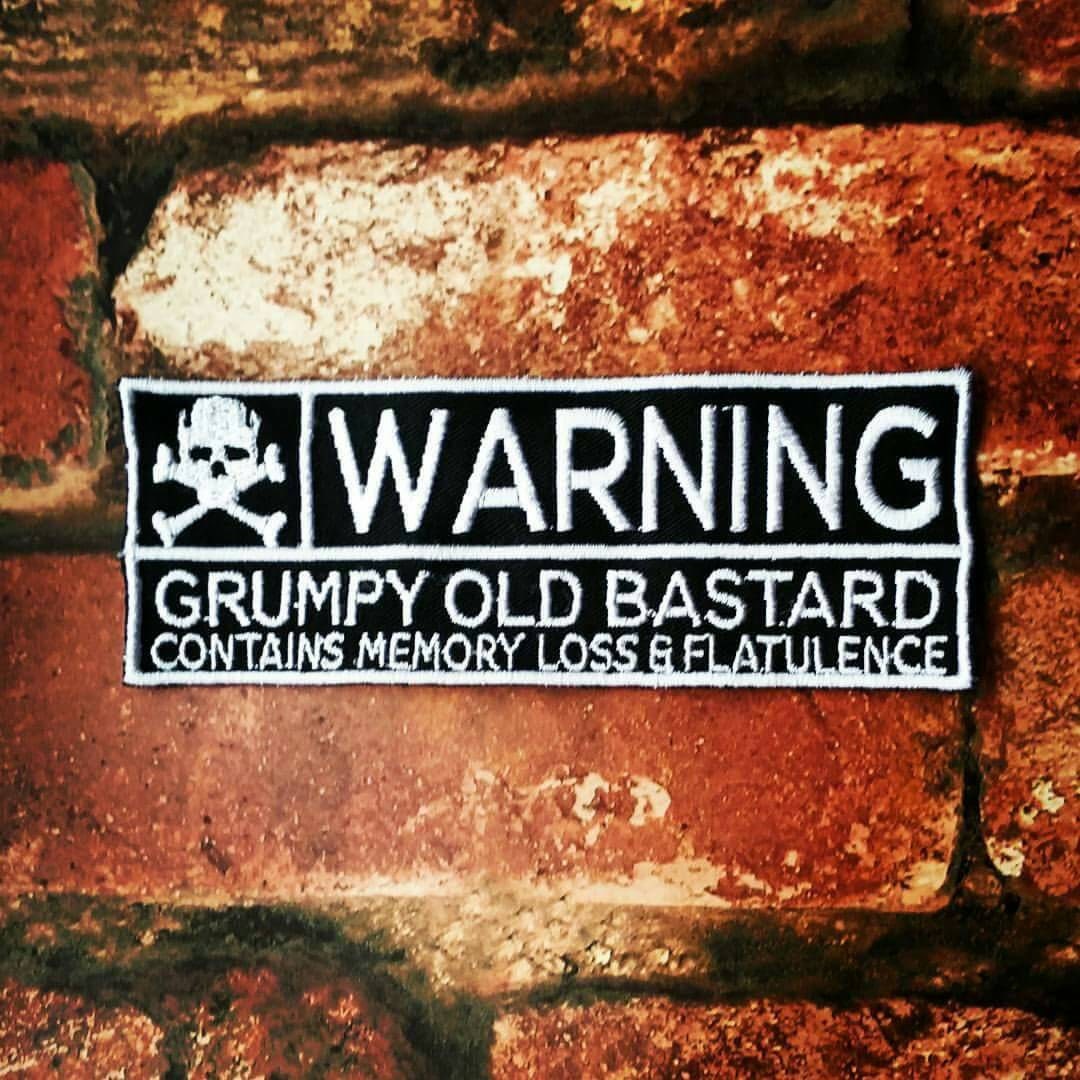 Warning Grumpy Old Bastard Adult Patch Biker Club Motorcycle - Etsy UK