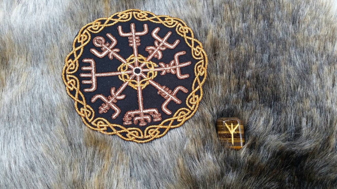 Dwarven Metallic Vegvisir Norse Compass Viking Sailing Patch - Etsy