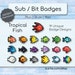 19 UNIQUE Tropical Fish Sub / Bit Badges - INSTANT DOWNLOAD! | Aquarium ...