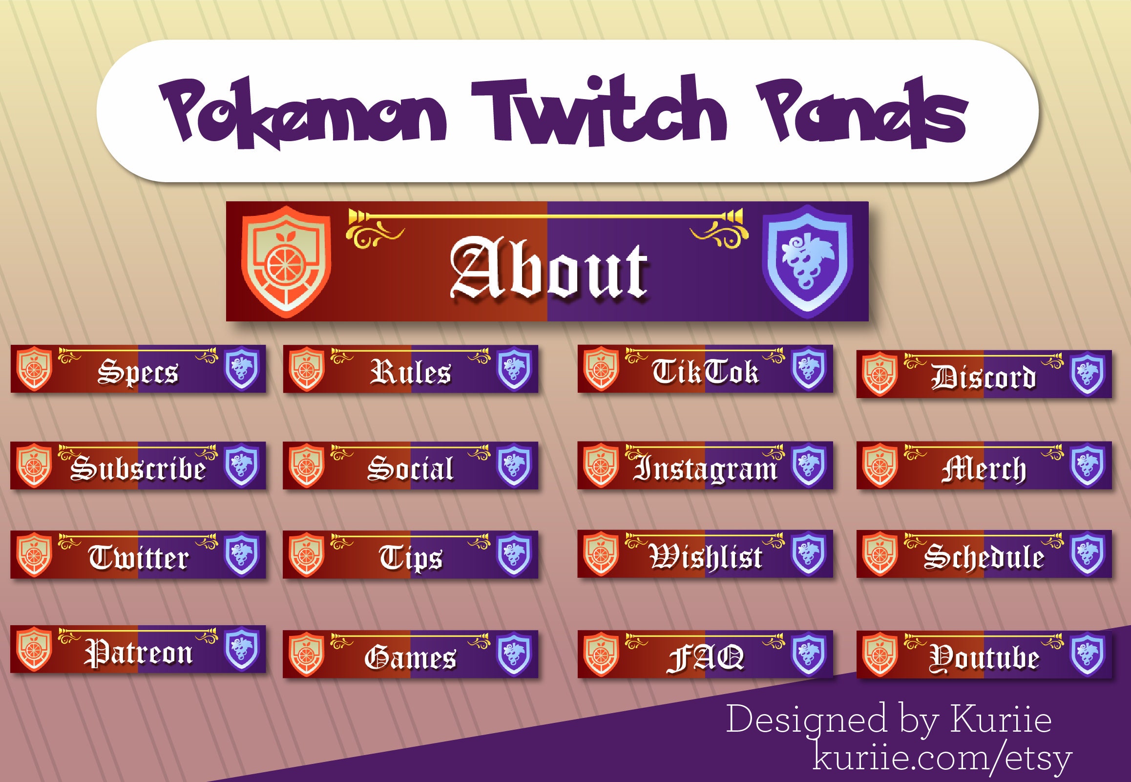Pokémon Scarlet / Violet Stream Overlay Package | Animated Screens ...