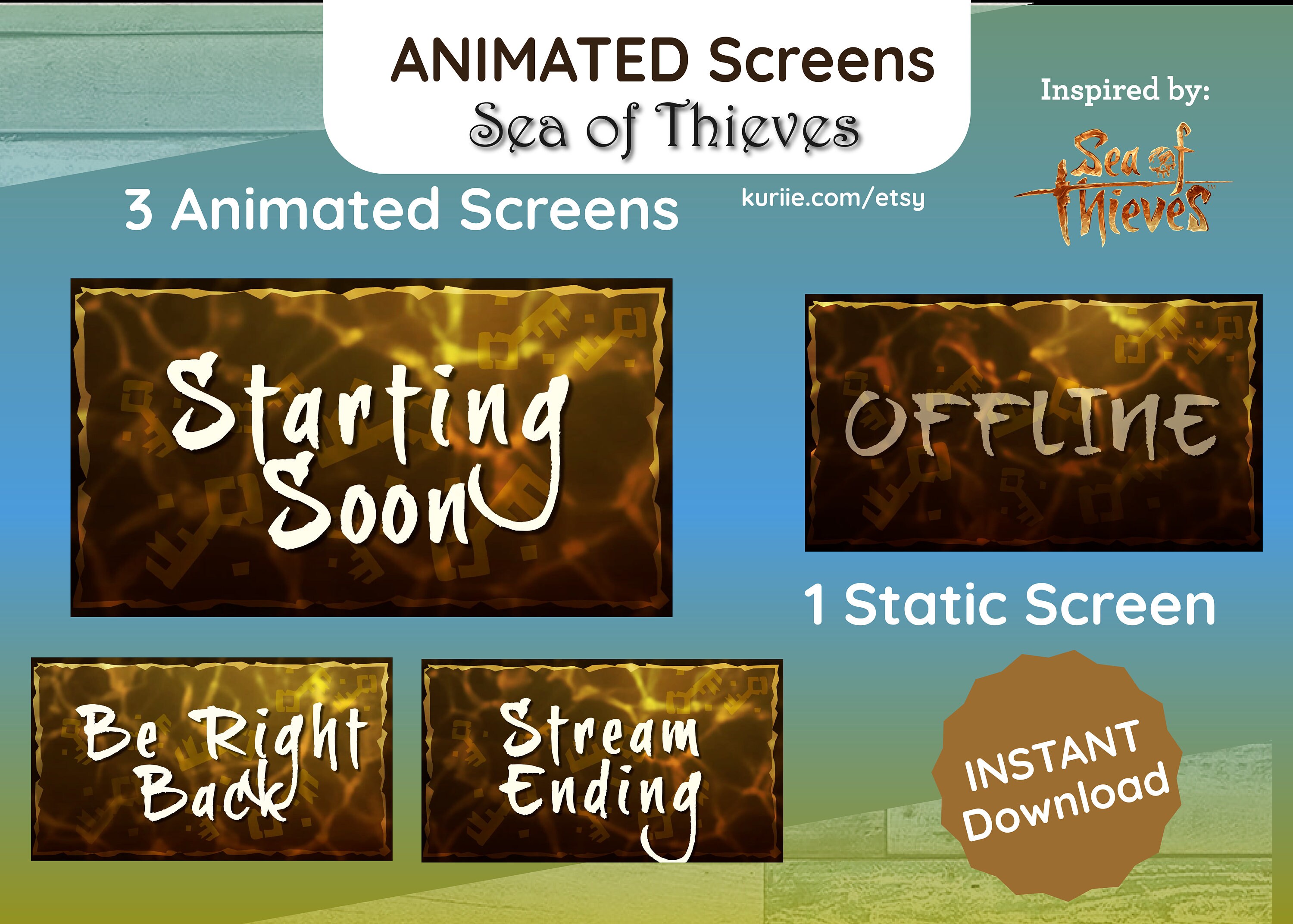 Gold Hoarders - Sea of Thieves Themed Animated Screens for Livestreams ...