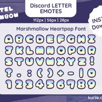 45 Discord LETTER & Number Emotes - Cyan Starry Design - INSTANT ...