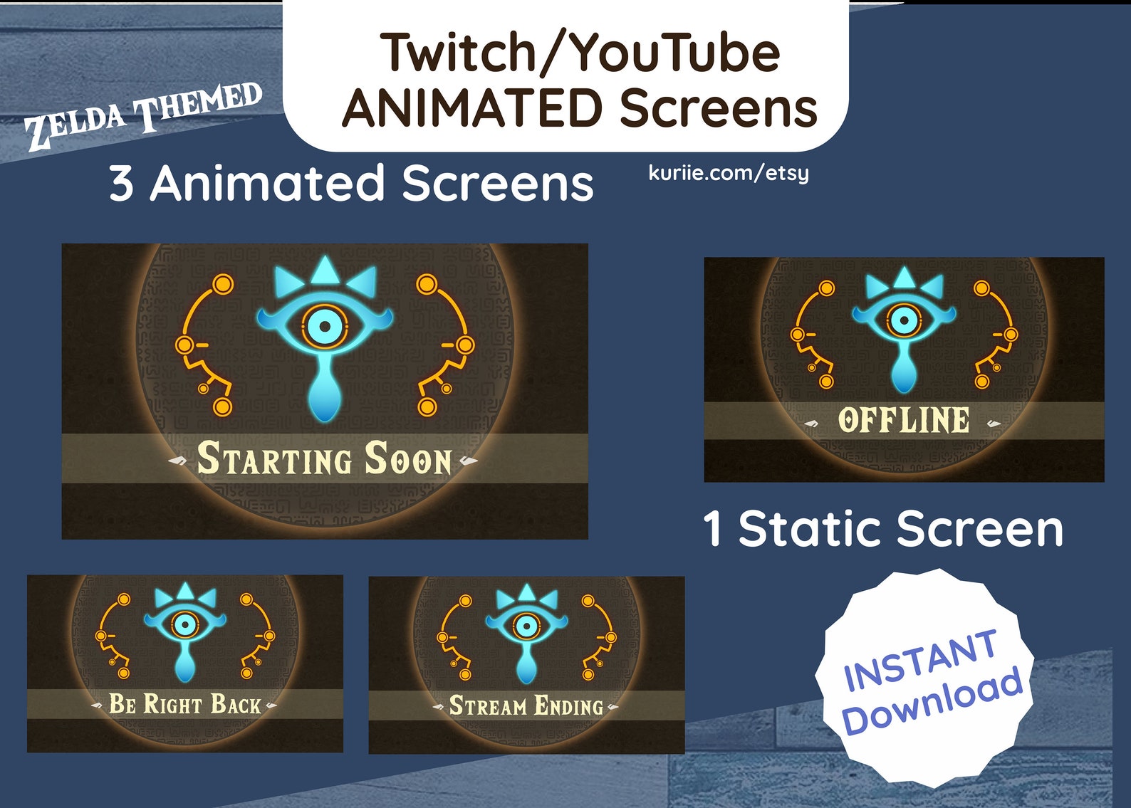 Zelda Breath of the Wild botw Animated Screens for Livestreams 1 Static ...
