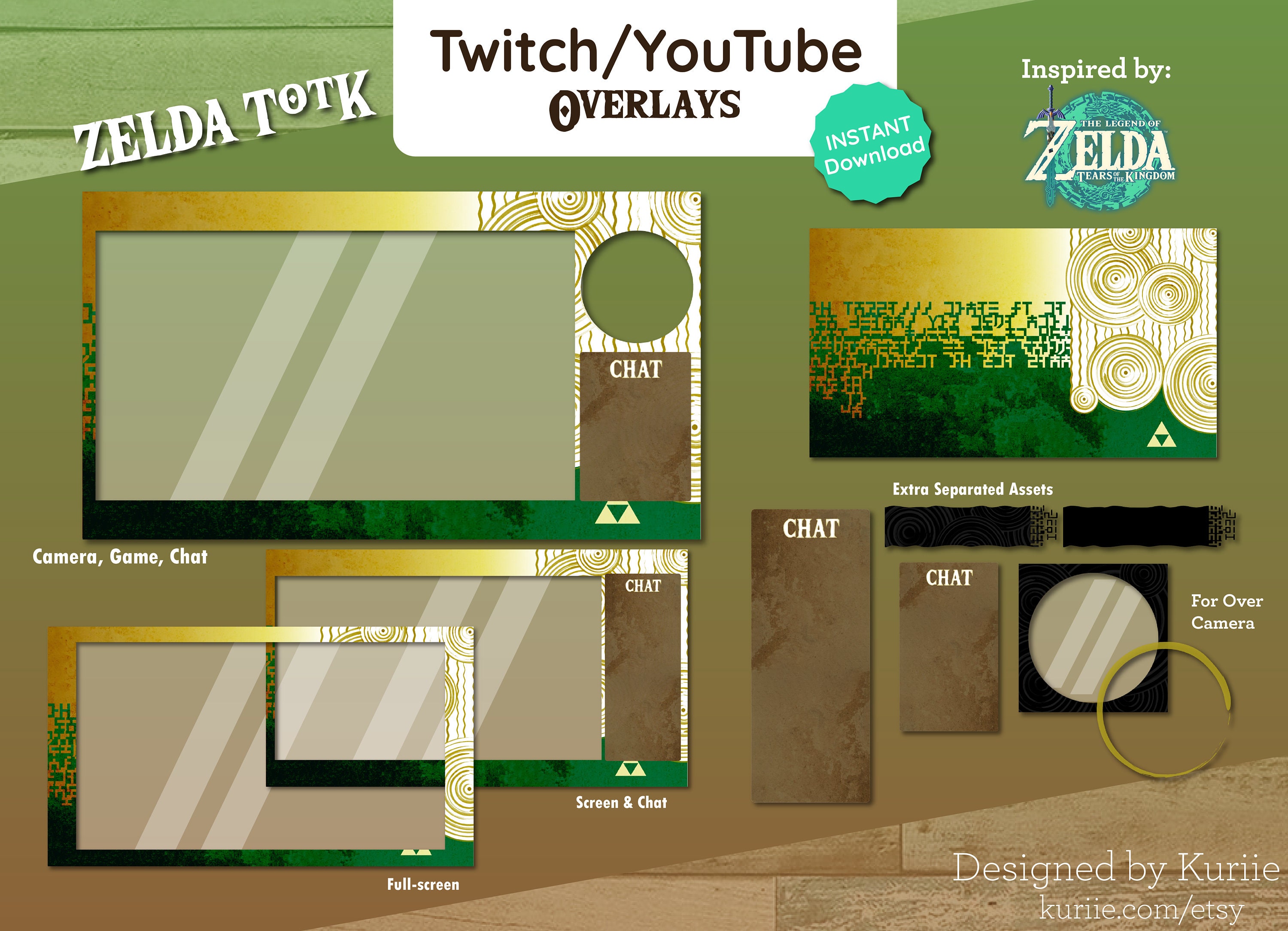 Zelda Tears of the Kingdom (TotK) Stream Overlays (& Extras) | Für ...
