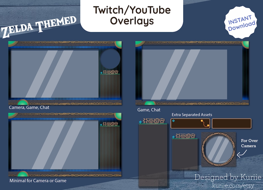 Zelda Breath of the Wild (botw) Stream Overlays (& Extra Assets) | for ...