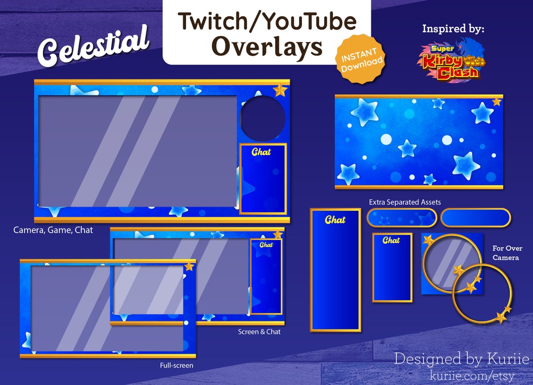Celestial Stream Overlays (& Extra Assets) | for Twitch, Youtube ...