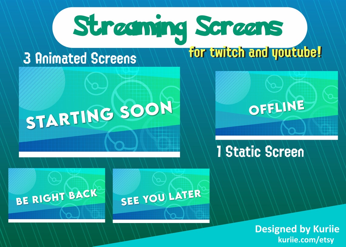 Pokemon Let's Go! Stream Overlay Package | Animated Screens | Overlays ...