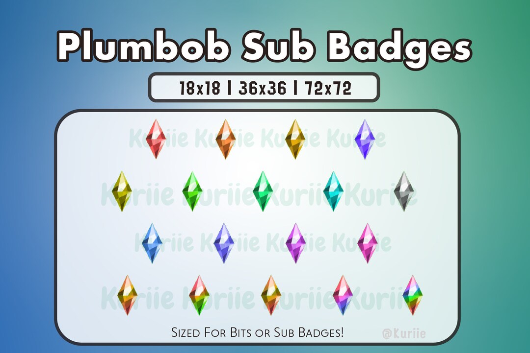 18 Sims Style Sub Badges (plumbob) - INSTANT DOWNLOAD! - Etsy