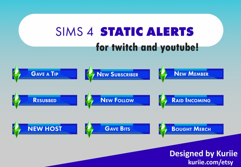 The Sims Stream Overlay Package | Animated Screens | Overlays | Panels ...